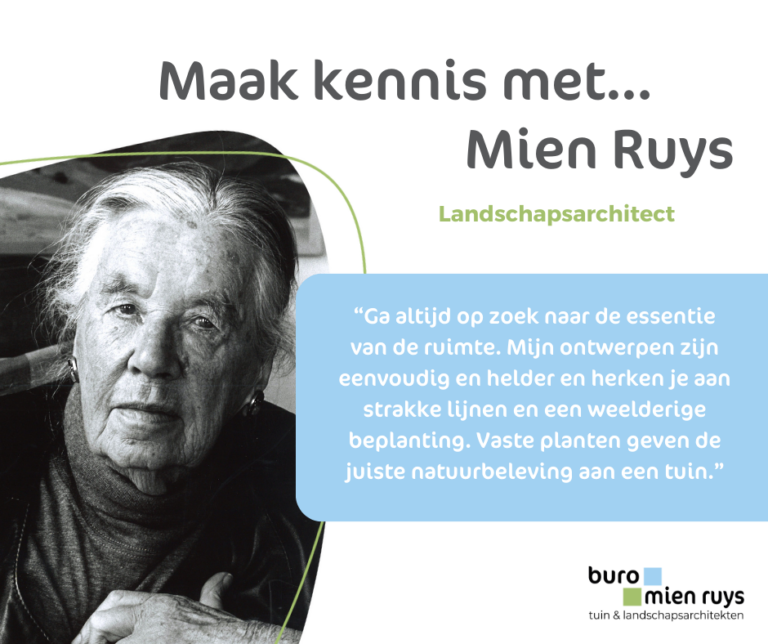 Maak kennis met Mien Ruys - Buro Mien Ruys